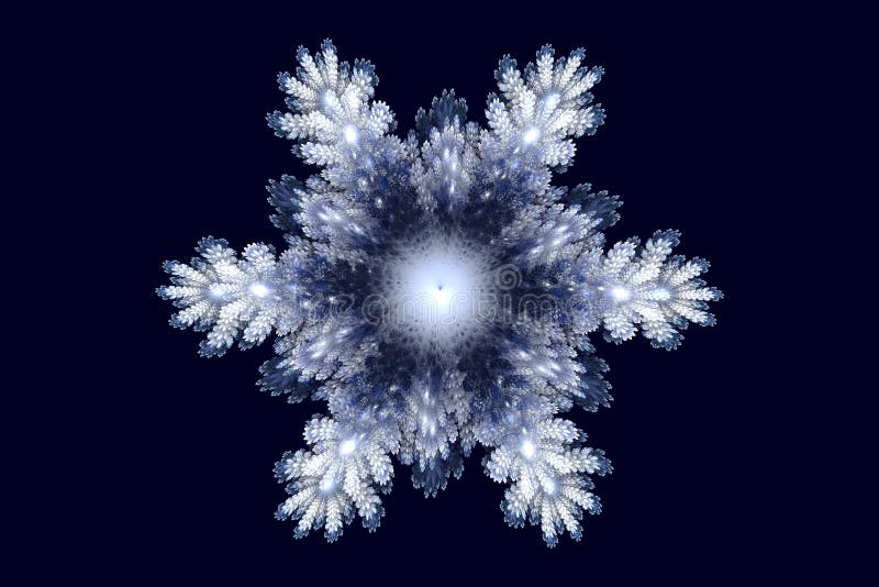 Fractal snowflake stock illustration. Illustration of advertising ...