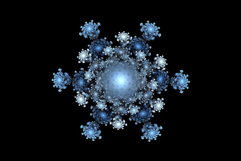 Fractal - Snowflake stock illustration. Illustration of shiny - 33247066