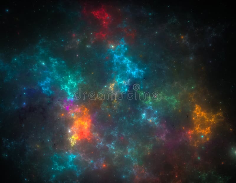 Fractal space nebula stock illustration. Illustration of design - 103463877