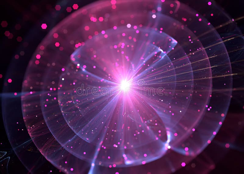 Fractal Sparkling Round Flash Stock Illustration - Illustration of ...