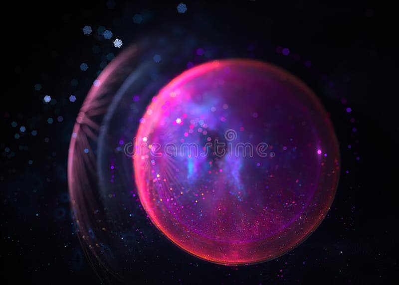 Fractal Sparkling Sphere stock illustration. Illustration of ...