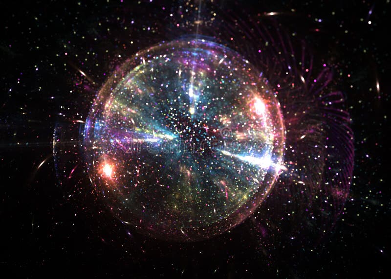 Fractal Sparkling Sphere stock illustration. Illustration of ...