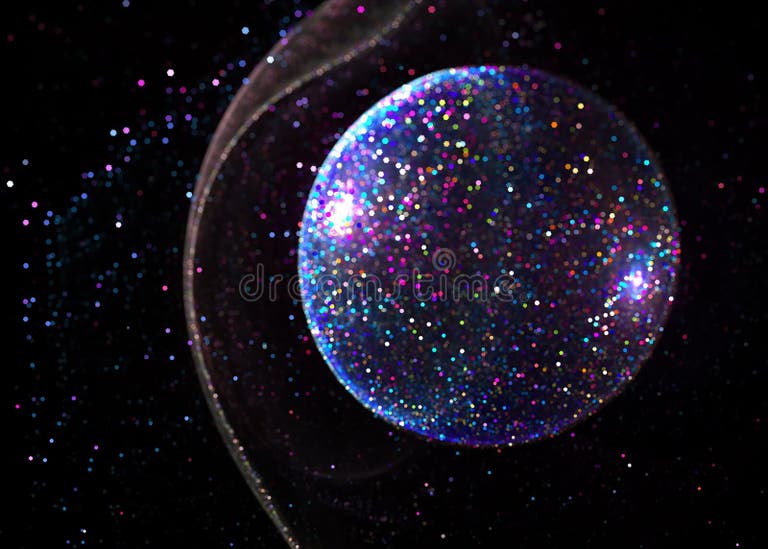 Fractal Sparkling Sphere stock illustration. Illustration of ...