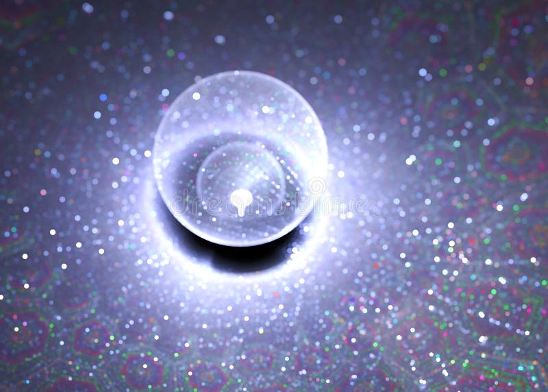 Fractal Sparkling Sphere - Fractal Art - 3D Image Stock Illustration ...