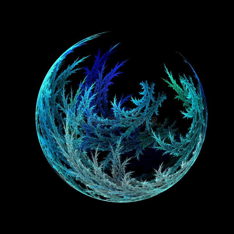 Fractal Sphere - Fractal Art - 3D Image Stock Illustration - Illustration of moss, wallpaper ...