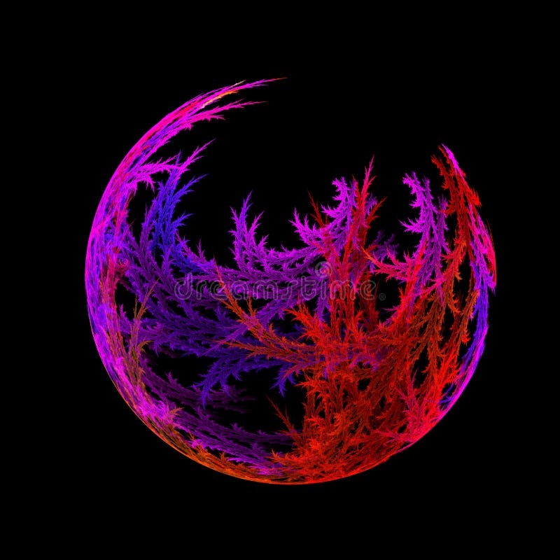 Fractal Sphere - Fractal Art - 3D Image Stock Illustration ...