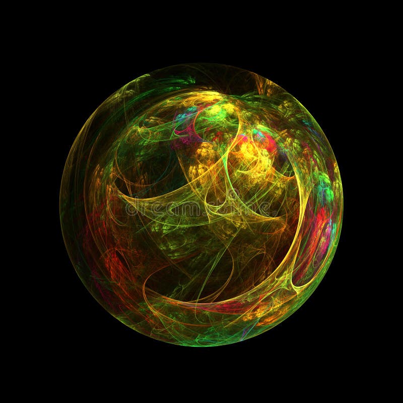 Fractal Sphere - Fractal Art - 3D Image Stock Illustration ...