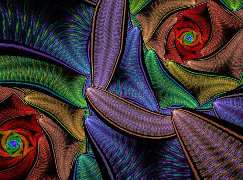 Fractal Spiral. Abstract Fractal Patterns and Shapes. Dynamic Flowing ...