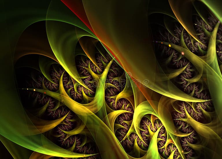 Fractal Spreading Roots stock illustration. Illustration of vegetative ...