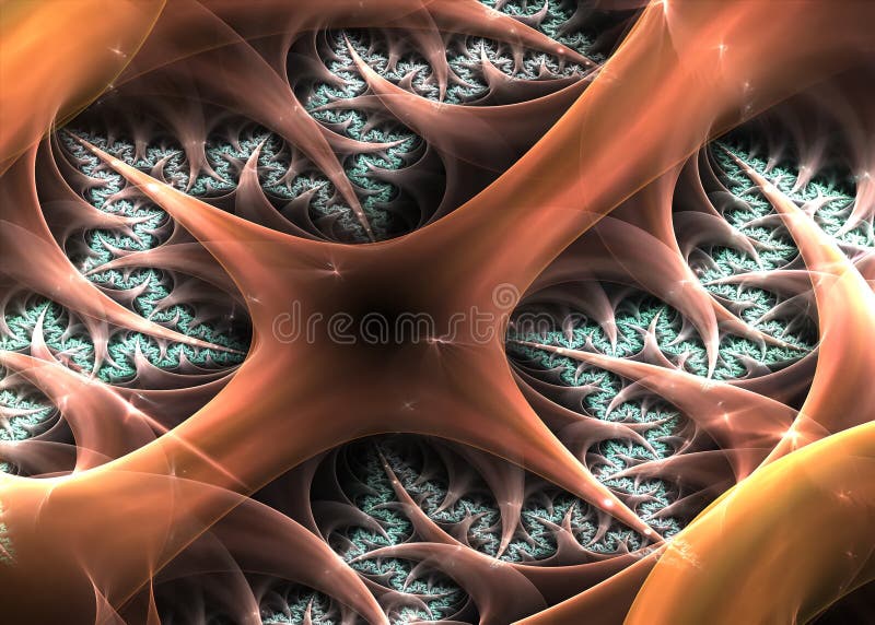 Fractal Spreading Roots stock illustration. Illustration of spire ...