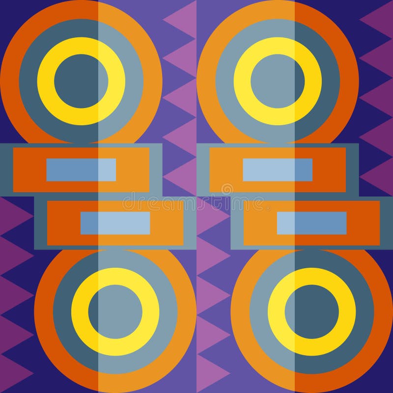 Fractal Square and Circle Template Design Material Stock Vector ...