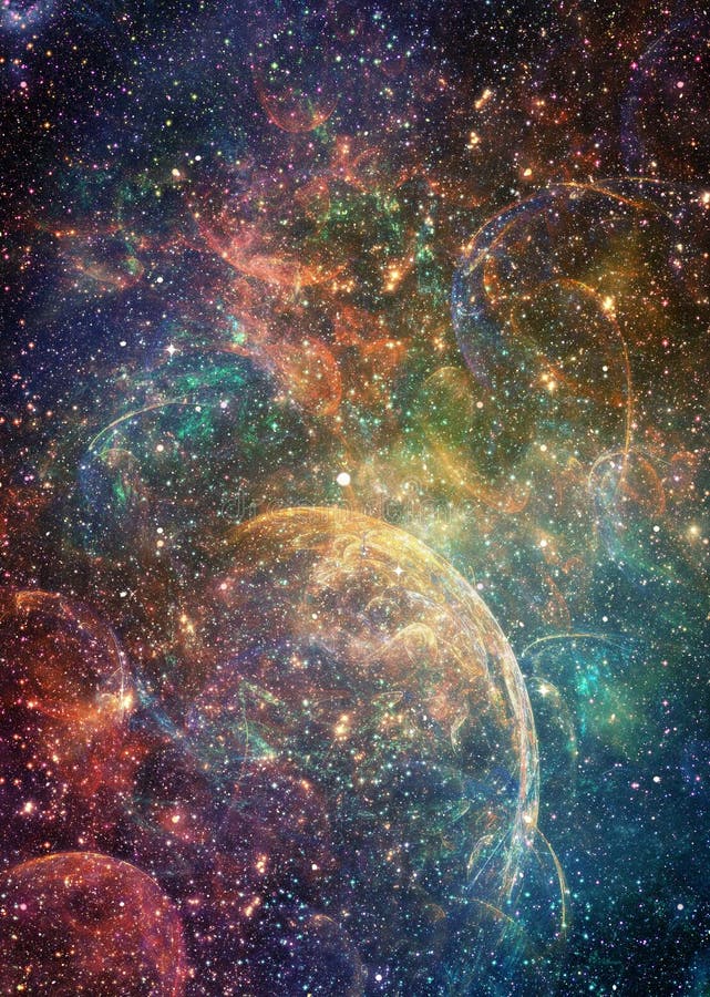 Fractal starry space stock illustration. Illustration of energy - 146006308