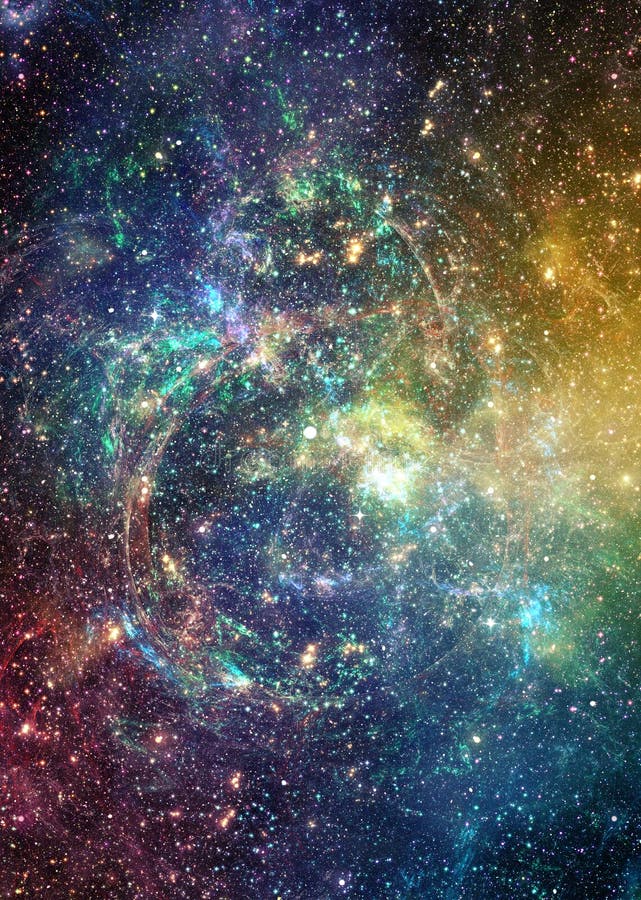 Fractal starry space stock illustration. Illustration of light - 152467880