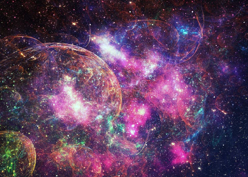 Fractal starry space stock illustration. Illustration of system - 154203714