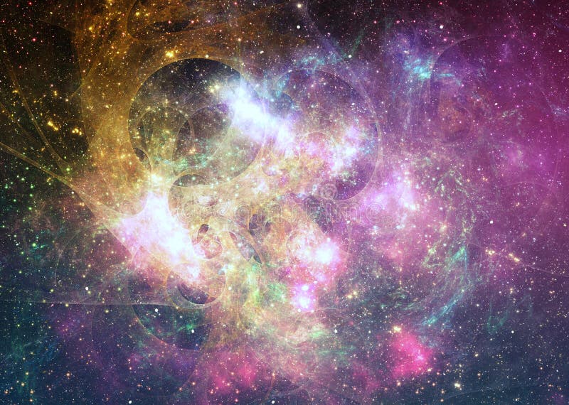 Fractal starry space stock illustration. Illustration of lights - 162766332