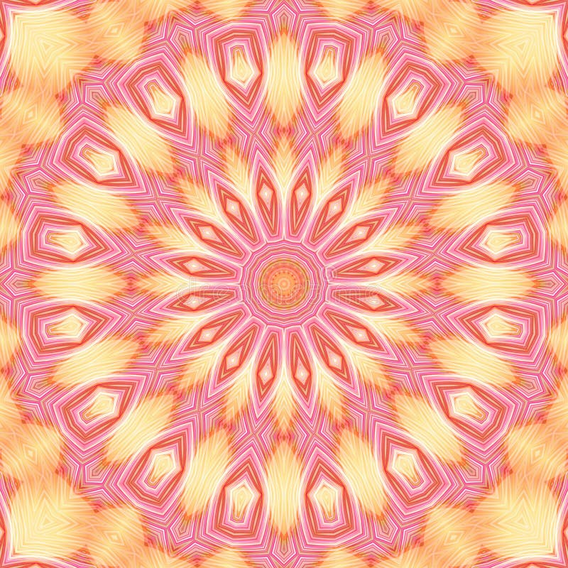 Fractal sun-themed mandala stock illustration. Illustration of ...