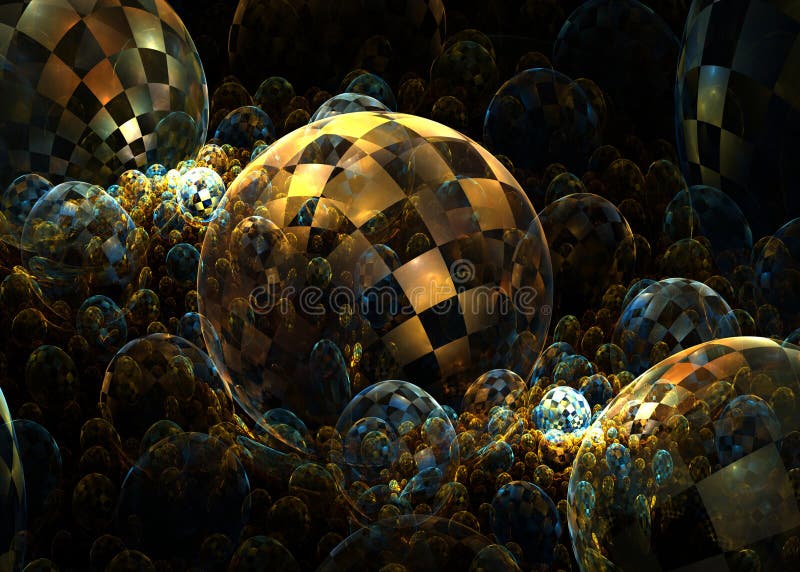 Fractal Transparent Shining Sphere Background - Fractal Art Stock ...