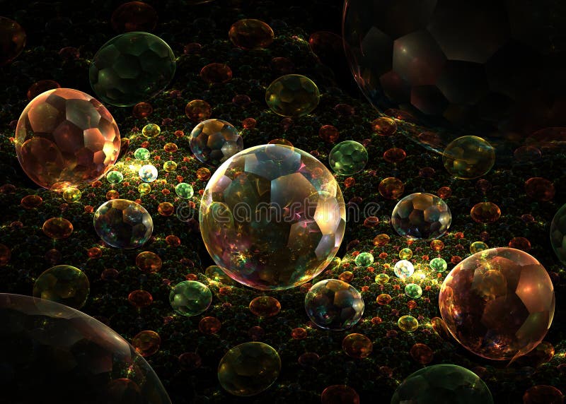 Fractal Transparent Shining Sphere Background - Fractal Art Stock ...