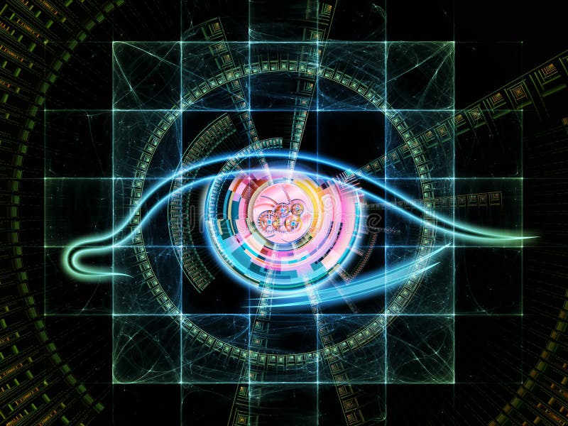 Fractal vision stock illustration. Illustration of look - 24383250