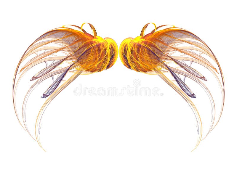 Fractal wing set stock illustration. Illustration of peace - 1722360