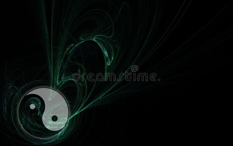 Fractal Ying Yang stock illustration. Illustration of black - 11872445
