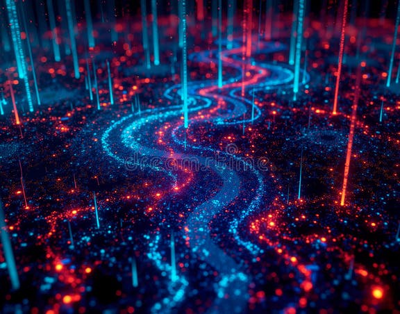 Fractalized Data Streams with RGB Matrix Rain, Creating an Infinite ...