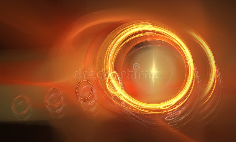 Fractals, an Abstract Luminous Disk Surrounded by Repeating Spirals and ...