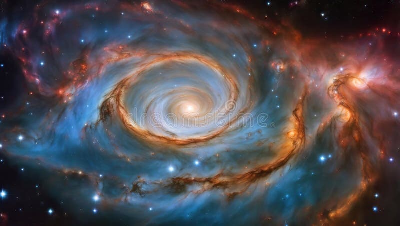 Fractals in Deep Space with Colorful Nebula Stock Illustration - Illustration of brilliance ...