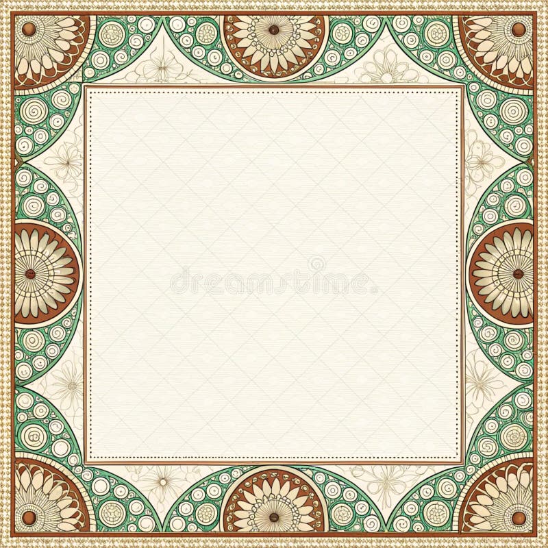 Fractal Border Paper Texture Intricate and Mathematical Stock ...