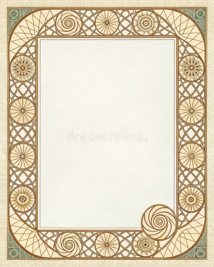 Fractal Border Paper Texture Intricate and Mathematical Stock ...