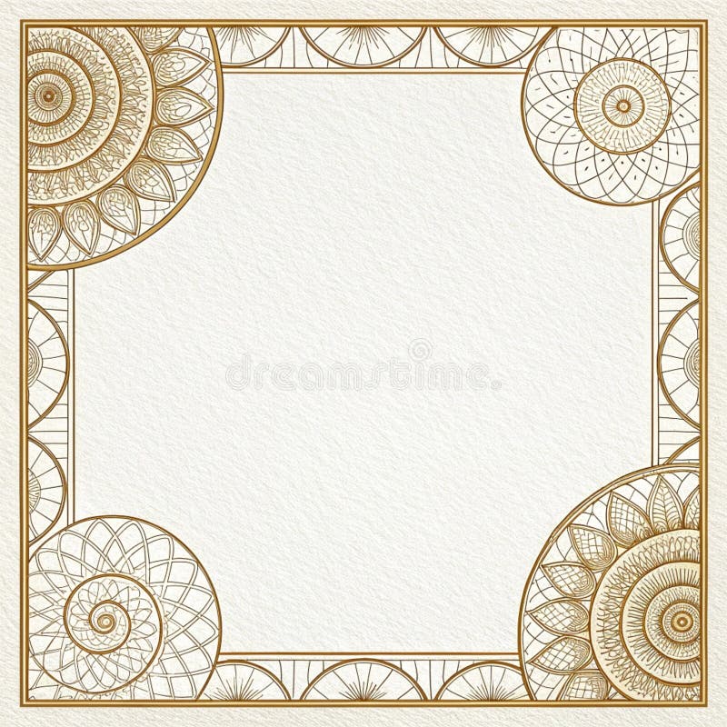 Fractal Border Paper Texture Intricate and Mathematical Stock ...