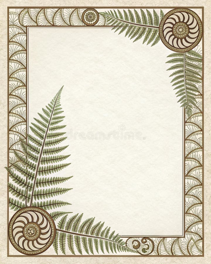 Fractal Border Paper Texture Intricate and Mathematical Stock ...