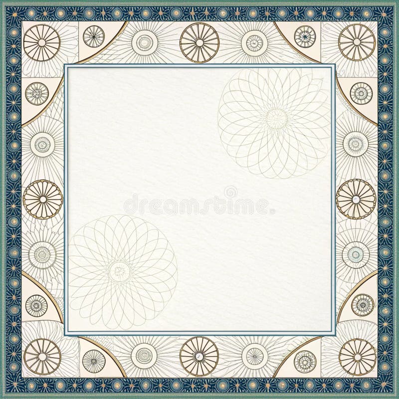 Fractal Border Paper Texture Intricate and Mathematical Stock ...
