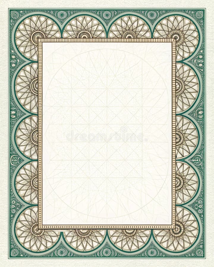 Fractal Border Paper Texture Intricate and Mathematical Stock ...