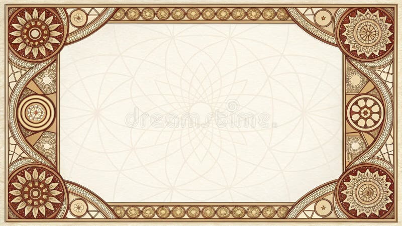 Fractal Border Paper Texture Intricate and Mathematical Stock ...
