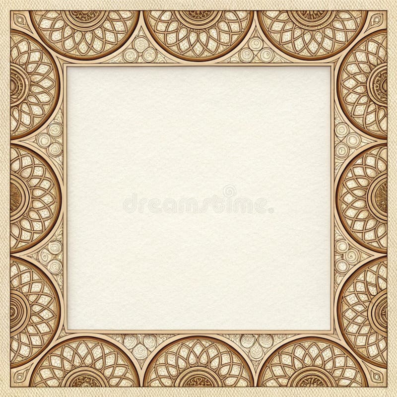 Fractal Border Paper Texture Intricate and Mathematical Stock ...