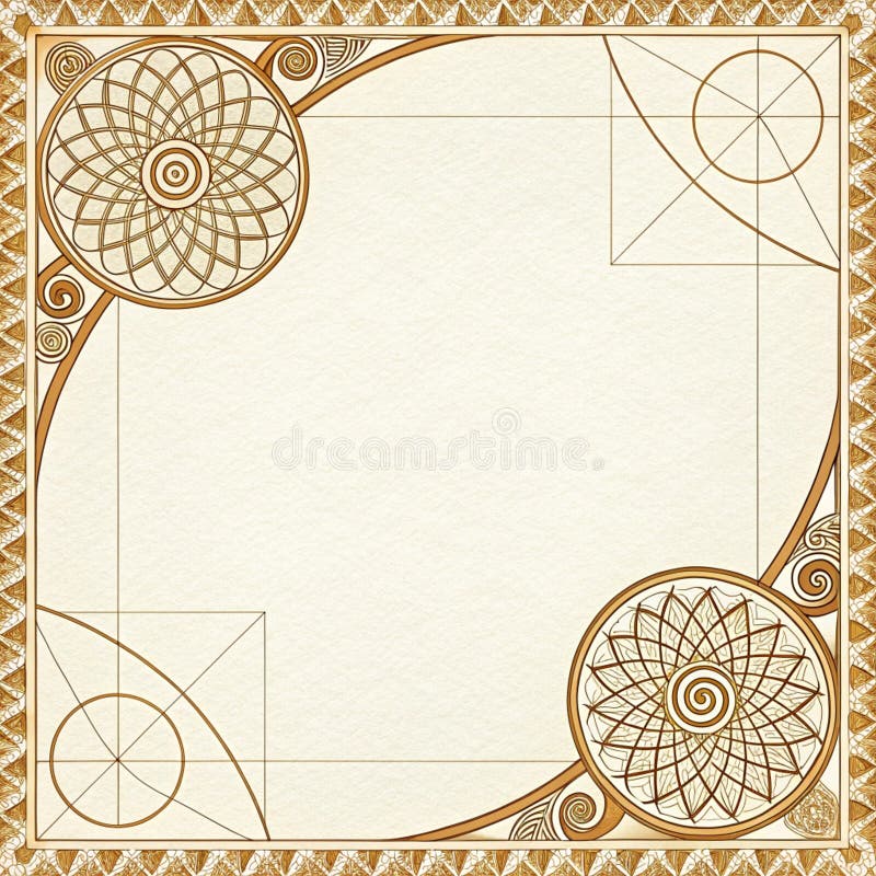 Fractal Border Paper Texture Intricate and Mathematical Stock ...