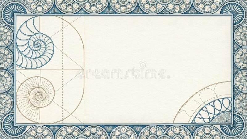 Fractal Border Paper Texture Intricate and Mathematical Stock ...