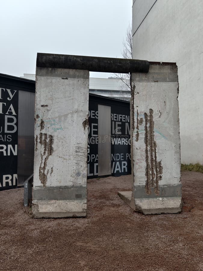 Fraction of the Berlin Wall Exposed in Charlie Check Point Area, Berlin ...