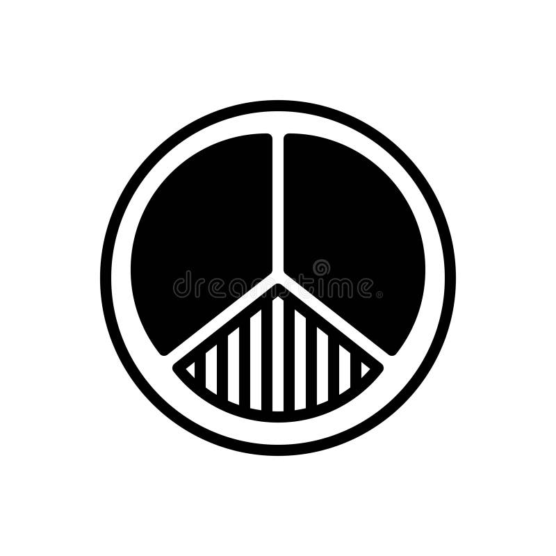 Black Solid Icon for Fraction, Small Part and Phase Stock Vector ...