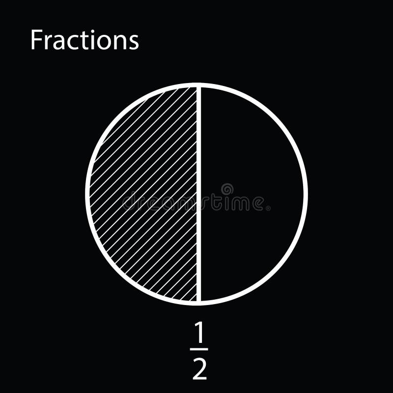 Fraction pie one half stock vector. Illustration of cover - 264438176