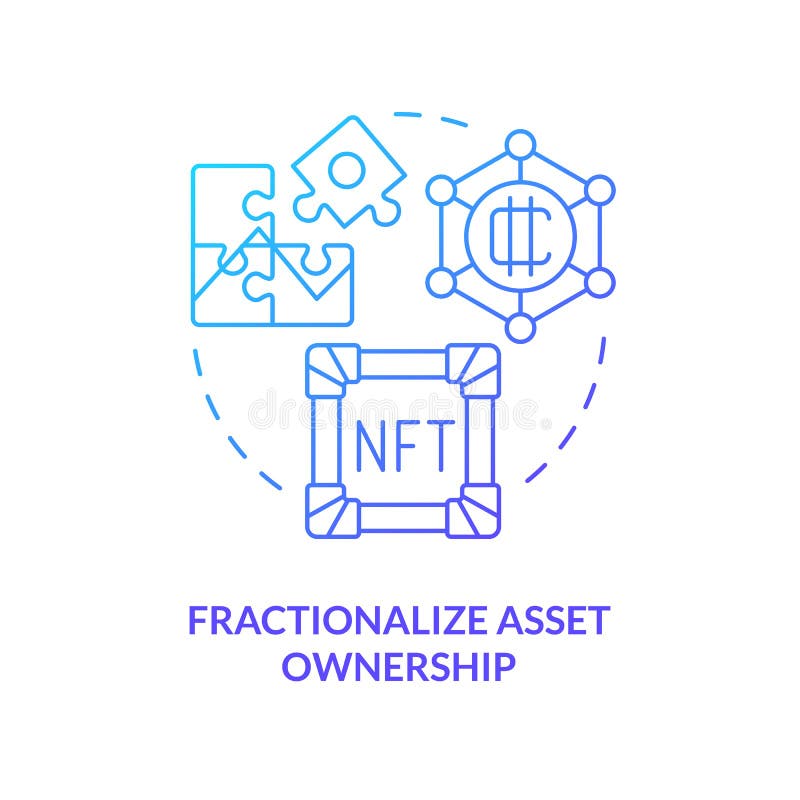 Fractionalize Asset Ownership Blue Gradient Concept Icon Stock Vector ...