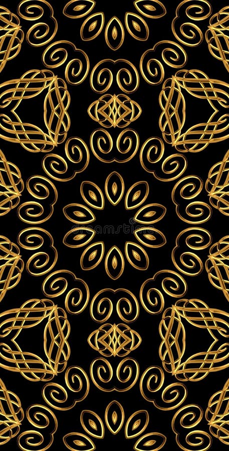 Fractodome Colorful Seamless Fractal Patterns Stock Illustration ...
