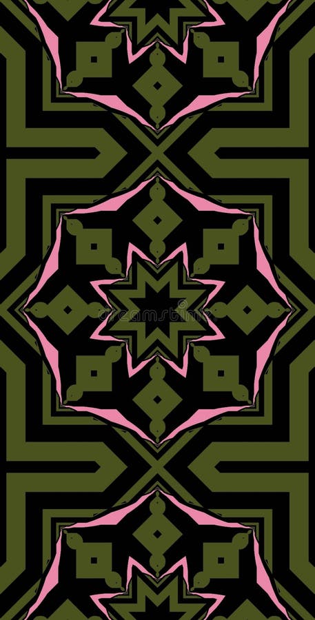 Fractodome Colorful Seamless Fractal Patterns Stock Illustration ...