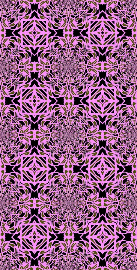 Fractodome Colorful Seamless Fractal Patterns Stock Illustrations ...