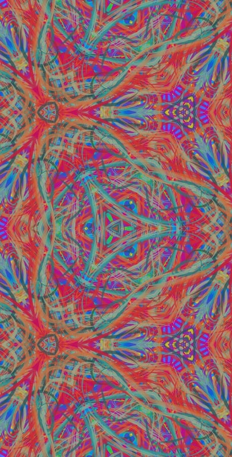 Fractodome Colorful Seamless Fractal Patterns Stock Illustration ...