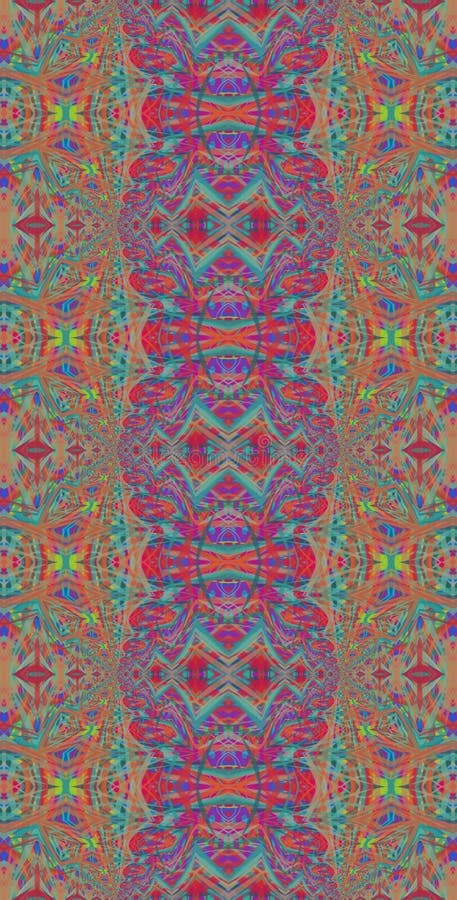 Fractodome Colorful Seamless Fractal Patterns Stock Illustration ...