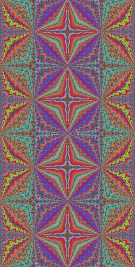 Fractodome Colorful Seamless Fractal Patterns Stock Illustration ...