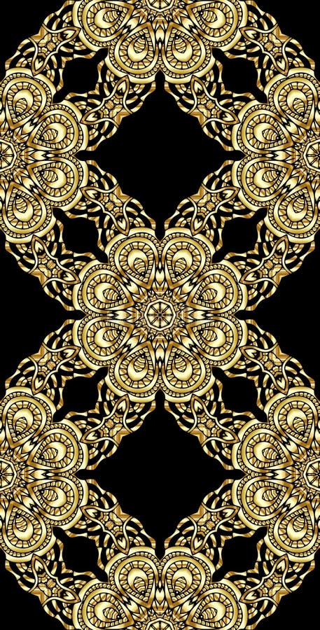 Fractodome Colorful Seamless Fractal Patterns Stock Illustration ...