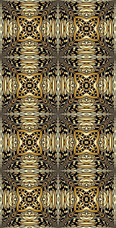 Fractodome Colorful Seamless Fractal Patterns Stock Illustration ...